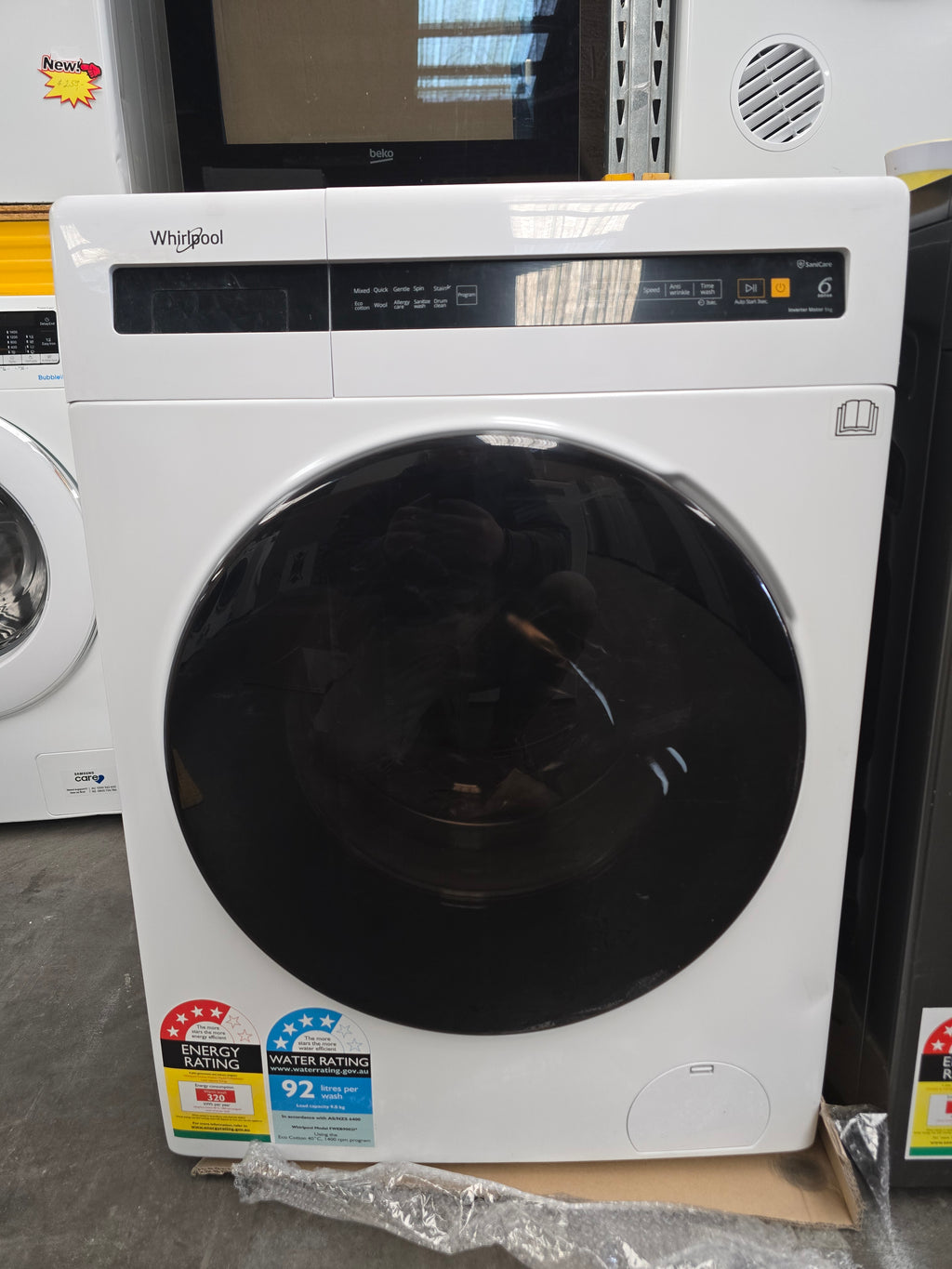 *Factory Second* Whirlpool Essentials 9kg Front Load Washing Machine ...
