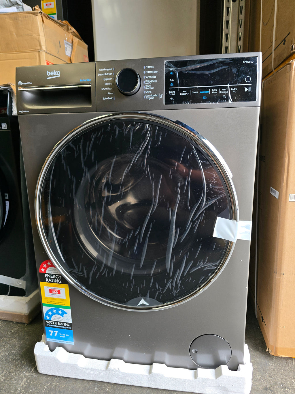 *Carton Damaged* Beko BFLB904ADG 9kg Auto Dose Front Loader [Factory S ...