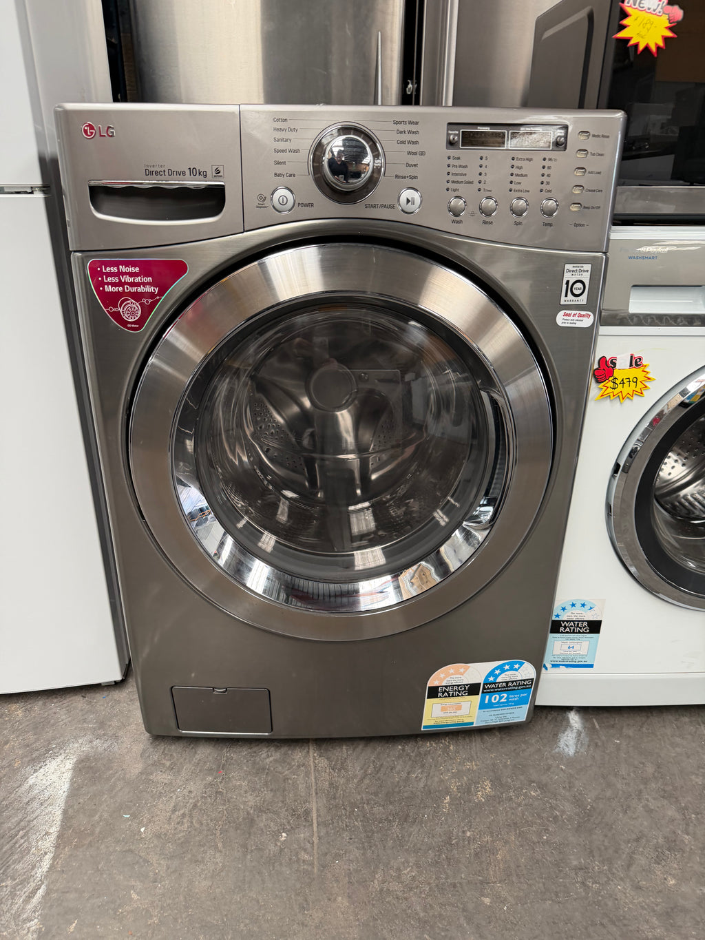 LG 10kg Front Loader Washing Machine with 6 Motion Direct Drive [Refur ...