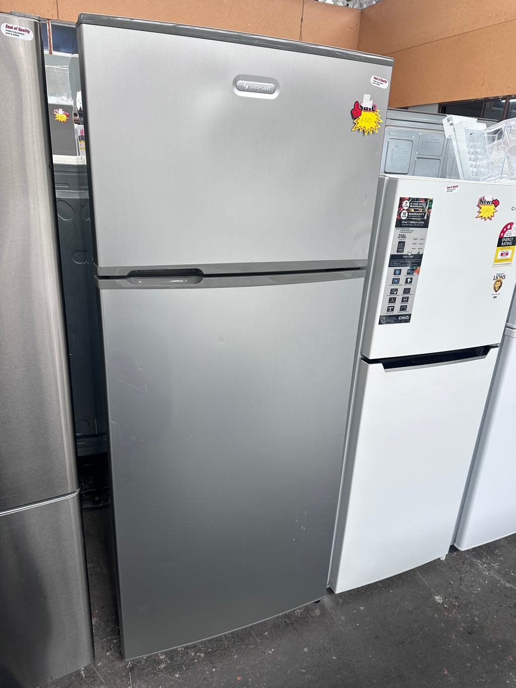 Simpson 390L Sliver Top Mount Fridge [Refurbished] – DMS Appliances